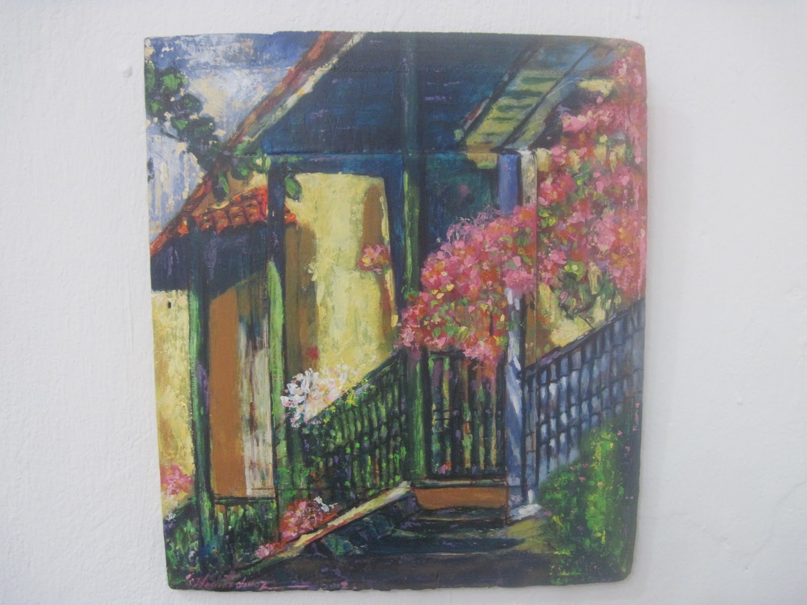 Pintura artistica sobre madera